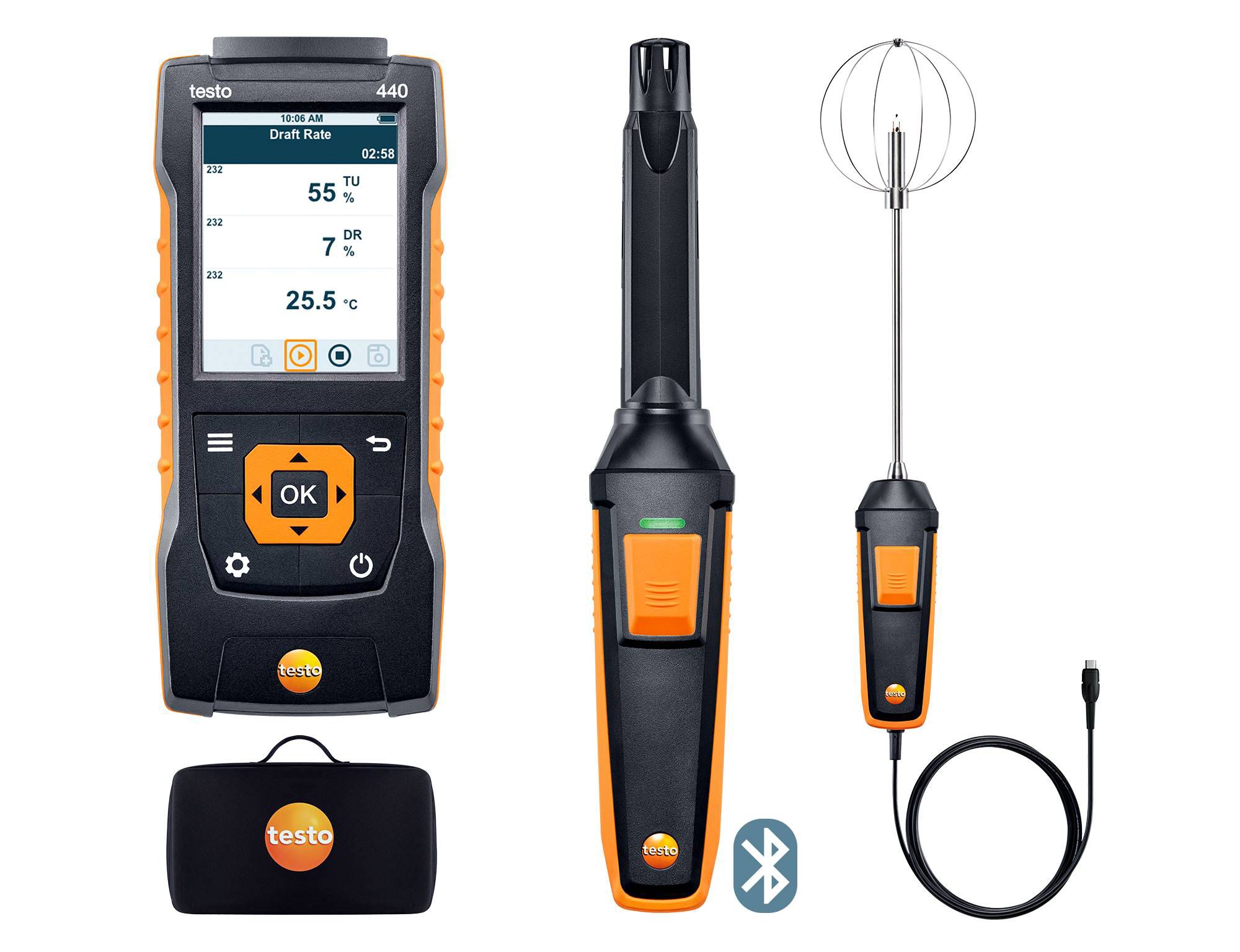 testo 440 Kit combiné avec Bluetooth® pour le confort thermique ...